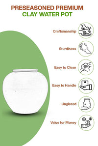 Buy Now – 6 Litre Clay Water Pot|Matka Pot for Natural Cooling