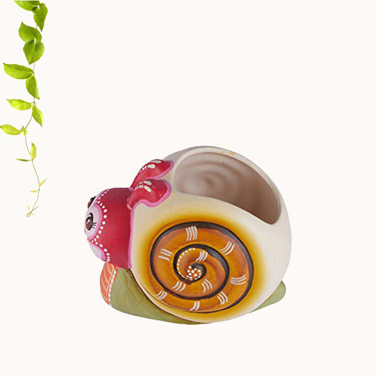 Terracotta Money Plant Snail Planter – Village Decor.in