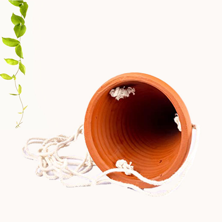 Terracotta Hanging Cone Planter with Rope – Village Decor.in